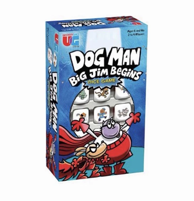 DOG MAN BIG Jim Begins Dice Game by University Games Roll-o-Rama Fun ...
