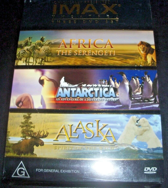 IMAX THEATRES THREE Set Africa Antarctica Alaska (Australia Region 4) 3 ...