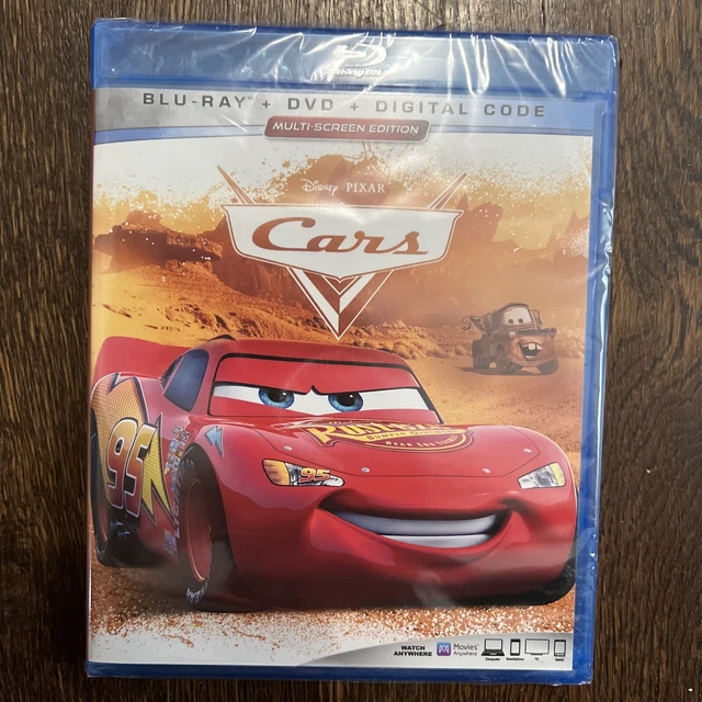 DISNEY PIXAR CARS (Blu-Ray + DVD + Digital) Multi-screen Edition- New ...