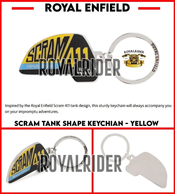 CONVIENT À ROYAL Enfield "SCRAM TANK SHAPE KEY CHAIN - JAUNE ...