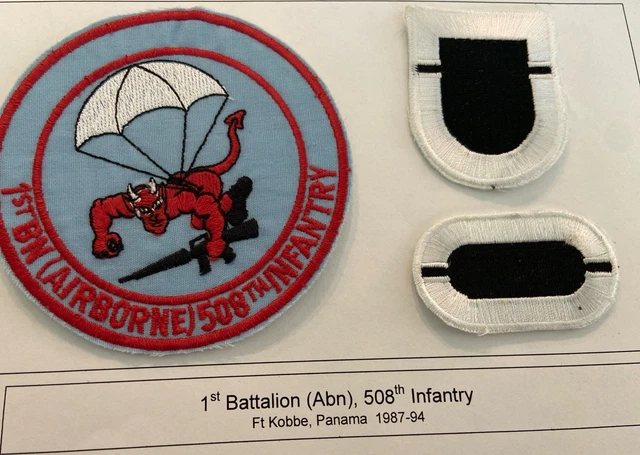 1980S US ARMY 1st Battalion (Airborne), 508th Infantry Patch Set (3) $9 ...