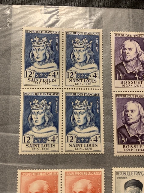 TIMBRE FRANCE SÉRIE Personnages Célèbres 1954 bloc de 4 YT 989 - 994 ** 720€ EUR 69,00 - PicClick IT