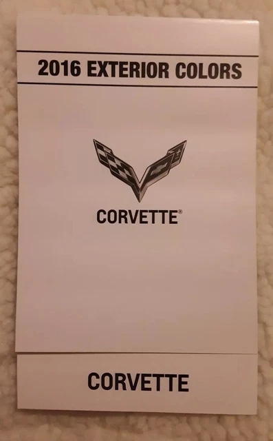 2016 CHEVROLET CORVETTE Dealership Exterior Color Chart New £11.83 ...