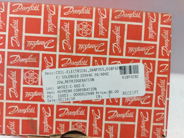 DANFOSS 018F6282 COIL for Solenoid Valve 220/230V 50/60Hz 10W $201.35 ...