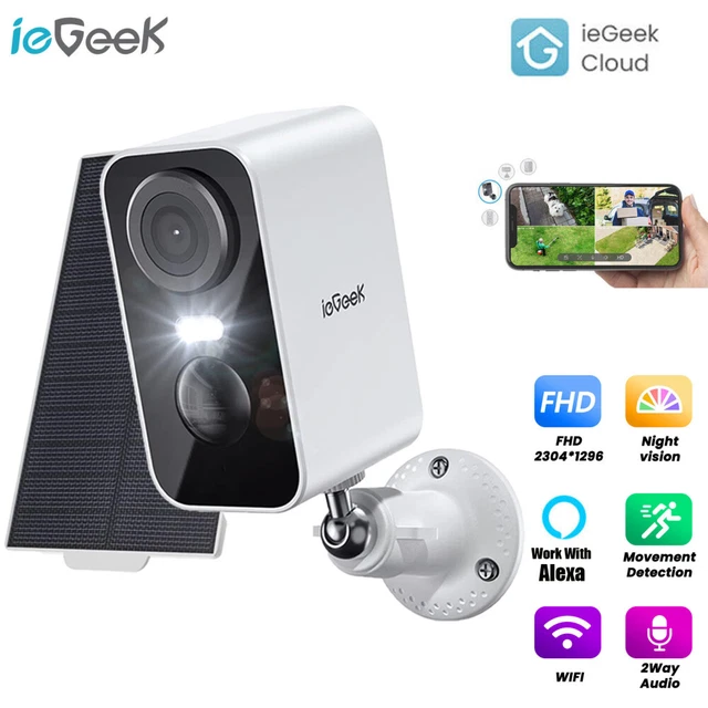 IEGEEK 2K WIRELESS Solar/Battery Powered WiFi Security Camera CCTV ... IEGEEK 2K WIRELESS Solar/Battery Powered WiFi Security Camera CCTV ...