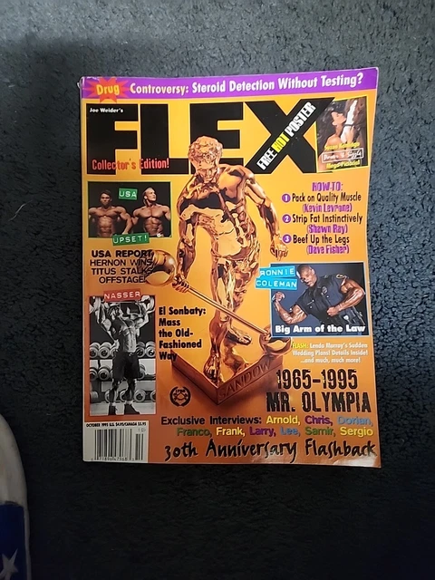 JOE WEIDER'S FLEX Magazine October 1995 W/SUZAN KAMINGA Poster $15.29 ...