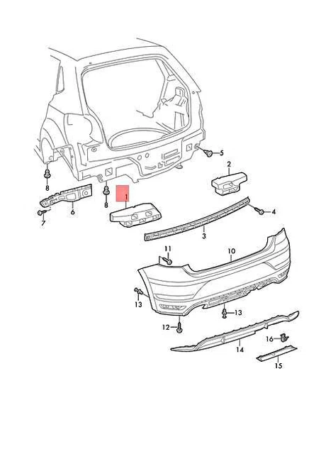 OEM VW POLO Derby Vento-IND Foam Filler Piece Left Rear 6RG807251F £81. ...