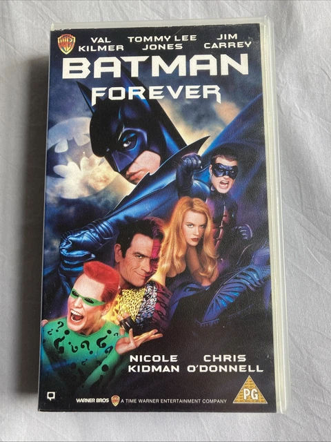 BATMAN FOREVER (1995) VHS Video Tape, Preowned, Val Kilmer, Jim Carrey ...