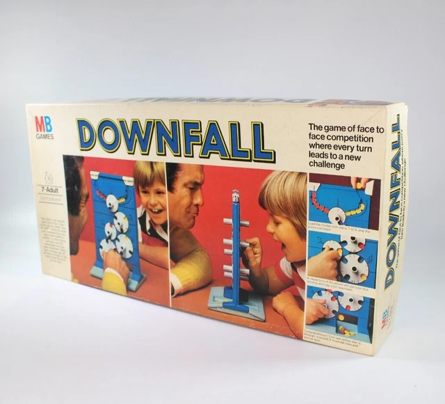 VINTAGE DOWNFALL BOARD Game 1977 MB Games Long Box Edition Complete £19 ...
