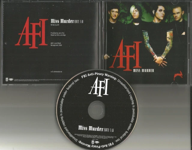 AFI MISS MURDER avec ÉDITION RARE 2006 USA PROMO Radio DJ CD single ...