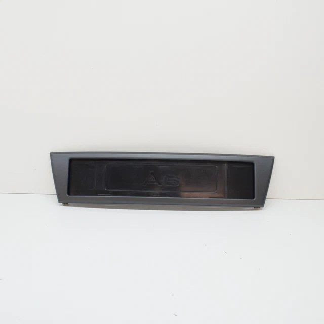 AUDI A6 C6 Front Bumper Number Plate Trim 4F0807285A1QP NEW GENUINE £69 ...
