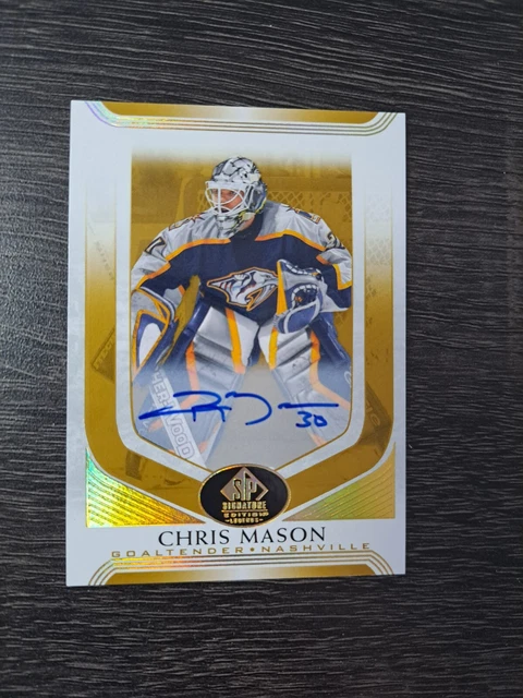 2020-21 SP SIGNATURE Legends Gold Spectrum Chris Mason auto autograph ...