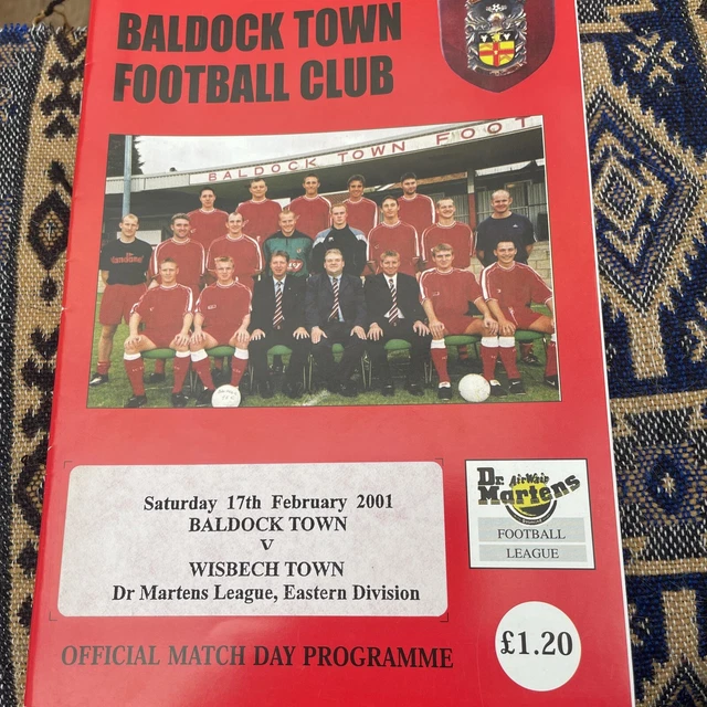 BALDOCK TOWN V Wisbech Town 17/02/01 £2.99 - PicClick UK