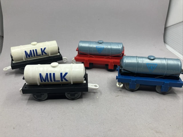 THOMAS & FRIENDS TrackMaster Sodor Milk & Water Tanker Train Lot x 4 ...