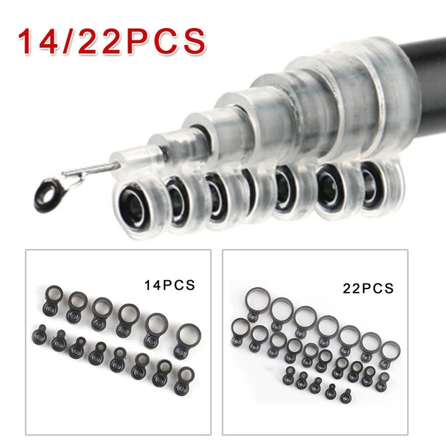 FISHING ROD GUIDES Eye Ring Wire ring Silicone Protective Long Shot DIY ...