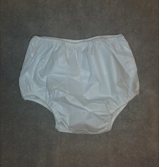 GERBER RUBBER PANTS Diaper Cover Plastic Pants, White, Toddler Size 2T ...