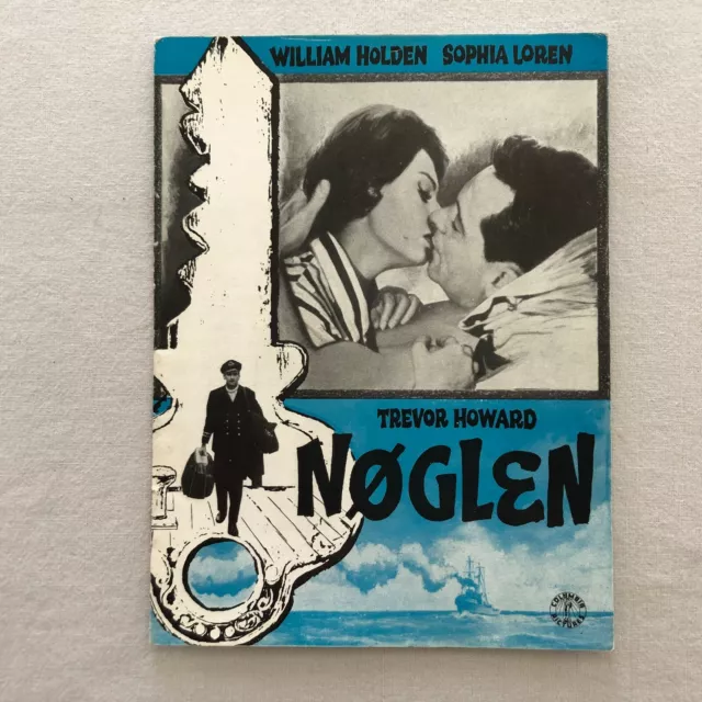 THE KEY WILLIAM Holden, Sophia Loren, Trevor Howard 1958 Danish Movie ...