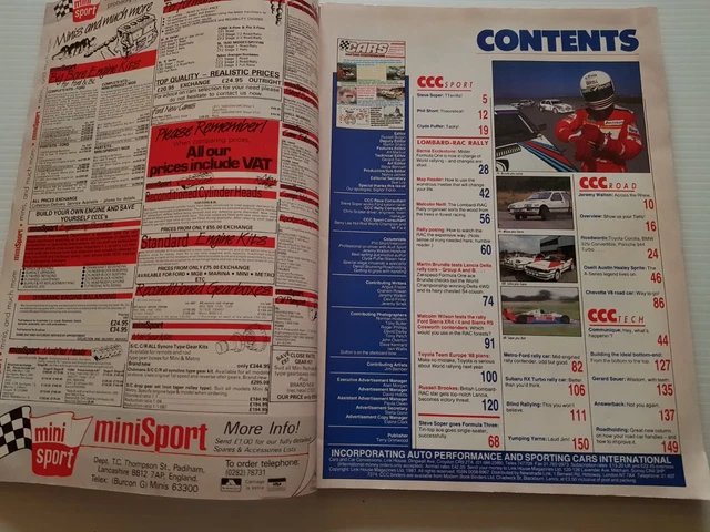 CARS AND CAR Conversions Magazine November 1987 Subaru RX Celica Sierra ...