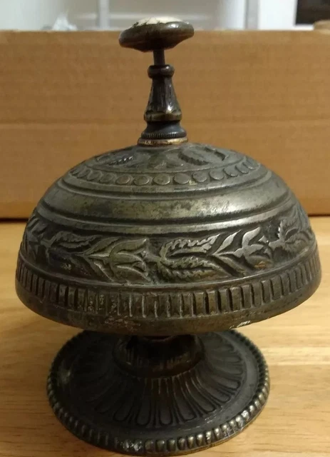 RARE ANTIQUE BRASS Table Bell/Shop Counter Bell- Tp&S. £11.95 - PicClick UK