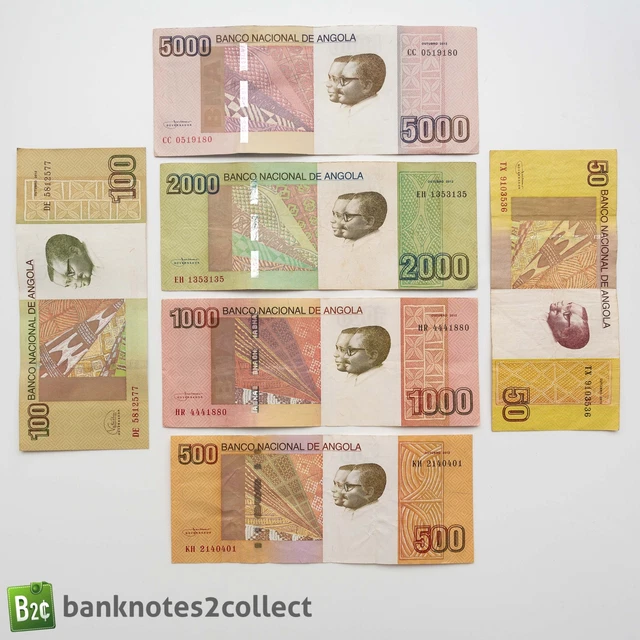 ANGOLA: SET OF 6 Angola Kwanza Banknotes. £5.50 - PicClick UK