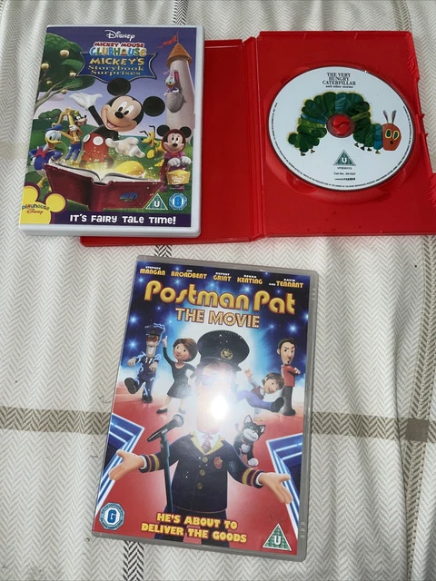 3 KIDS PRE school DVD’s - Mickey Mouse, Postman Pat, The Very Hungry ...