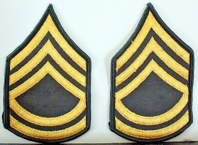 US ARMY Sergeant First Class SFC Large Rank Insignia Pair Patch Dress Greens £8.97 - PicClick UK
