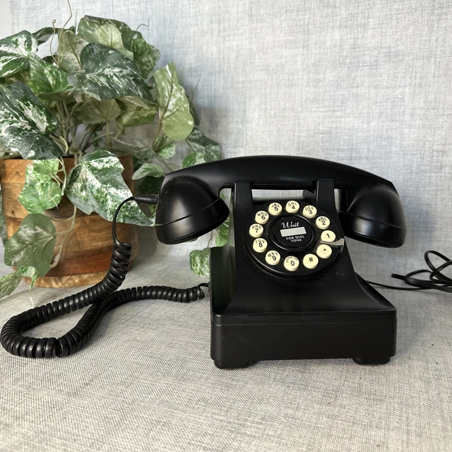 ATTESTATION VINTAGE/RETRO BLACK Push Button Phone - No Phone Line ...