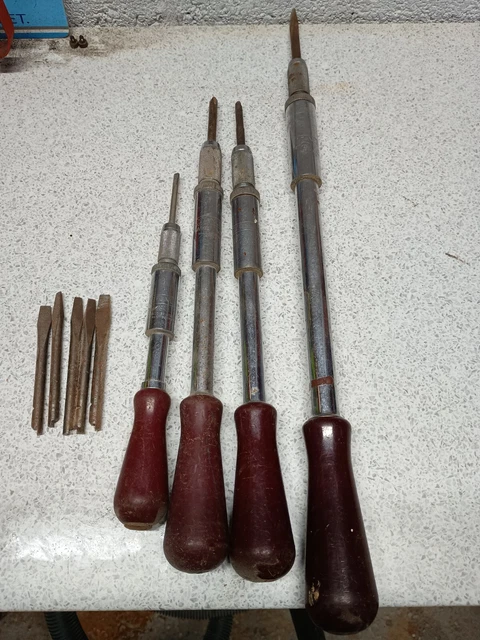 VINTAGE STANLEY YANKEE RATCHET SCREWDRIVER SET 130B, 131B, 135b and ...