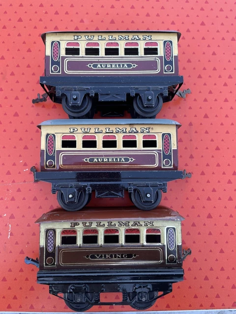 3X HORNBY O Gauge Clockwork Pullman Coaches £40.00 - PicClick UK
