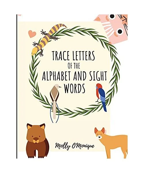 TRACE LETTERS OF The Alphabet and Sight Words: Amazing Design,Alphabet ...