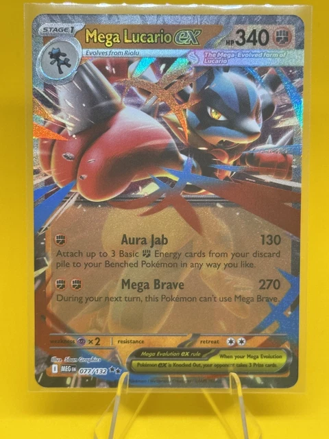2025 POKÉMON MEGA Evolutions Mega Lucario EX 077/132 Full Holo – EX ...