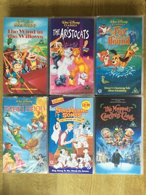 VINTAGE BUNDLE 6 x WALT DISNEY VHS Tapes U Cert £2.00 - PicClick UK