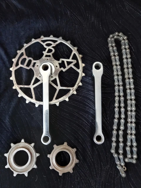 VINTAGE 1900-20,S B.S.A Steel 1" Pitch Track/Road Crank/Chainset+Chain ...