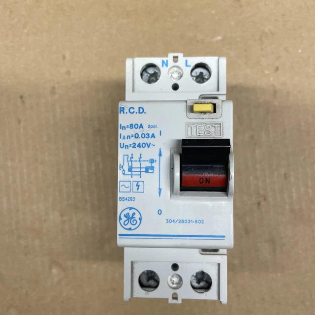 GE GENERAL ELECTRIC 80A 30ma RCD 304/28031-802 Type AC £26.80 - PicClick UK