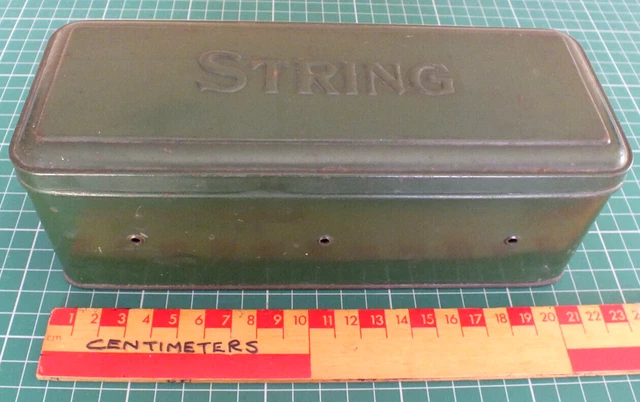 ANTIQUE VINTAGE TIN String Dispenser From Old Hardware Haberdashery ...