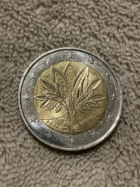 PIÈCE 2 EUROS rare - France 2022 RF LIBERTE EGALITE FRATERNITE EUR 30 ...