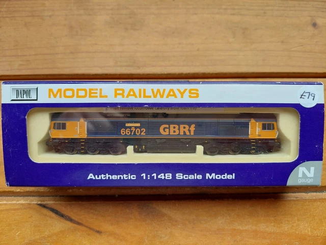 DAPOL N GAUGE ND-037 Class 66 66702 "Blue Lightning" Locomotive In GBRf ...