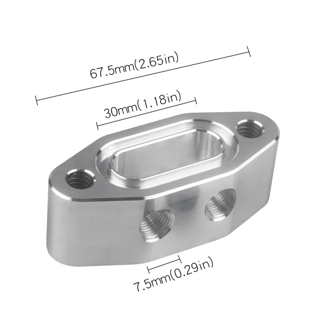 OIL FEED LINE Adapter Plate LS TWIN TURBO DUAL 90°1/8in NPT LS1 LSX Kit ...