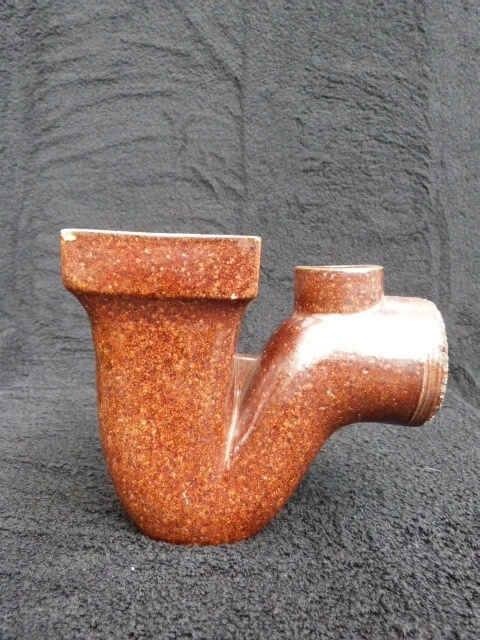 ANTIQUE TEACHING AID Model Pipe Gully Ceramic Glazed Salemans Aid John ...
