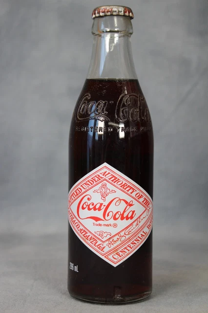 RARE VINTAGE 1986 Coca Cola 100 Year Centennial Unopened Glass Bottle ...