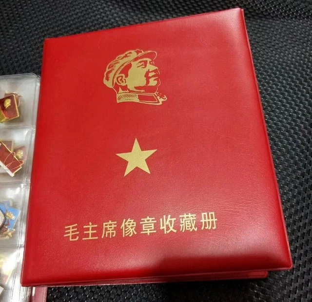 CHINESE 120 PCS Chairman Mao Red Insignia Badges Album Collection/ £27. ...