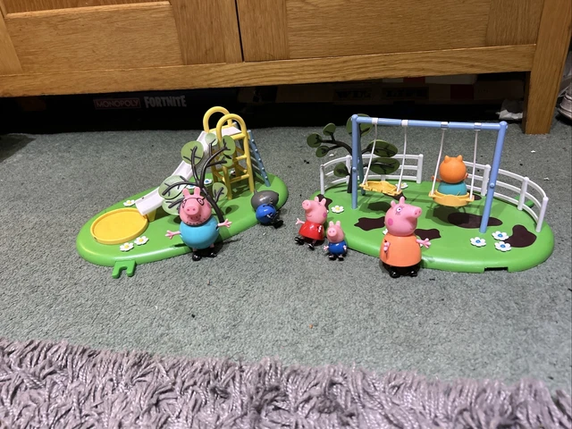PEPPA PIG PLAYGROUND Park Swings , Slide & Figures Bundle £12.99 ...