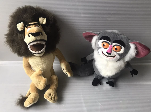 MADAGASCAR ALEX THE Lion & Maurice The Lemur Monkey Soft Toys Bundle ...