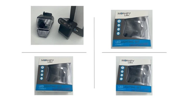 MONKEY LINK LED-BELEUCHTUNGSSET ML-Light Set Connect E-Bike 50/70/100 ...