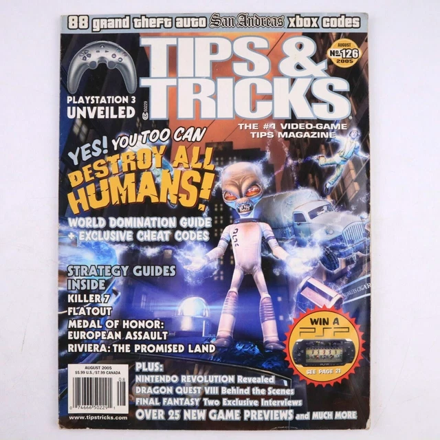 TIPS & TRICKS Video Game Tips Magazine Aug 2005 No 126 £15.61 - PicClick UK