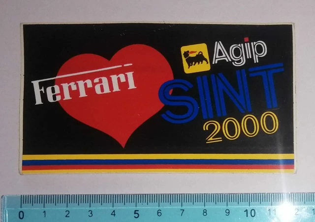 ADESIVO STICKER VINTAGE Autocollant Auto Moto Tuning Agip Sint Ferrari ...