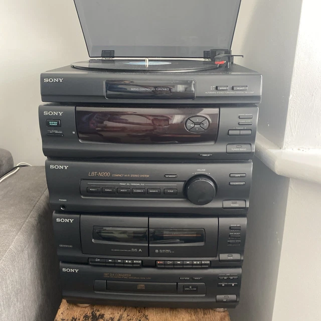 VINTAGE SONY LBT-N300 Stereo System Turntable, CD, Cassette, Radio £130 ...