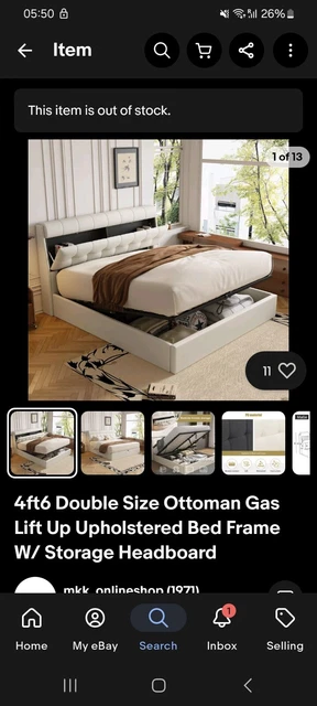 DOUBLE BED FRAME with mattress used £300.00 - PicClick UK