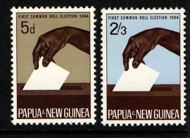 PAPUA NEW GUINEA PNG 1964 Common Roll Election SG55-56 MNH EUR 1,84 ...