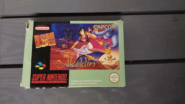 ALADDIN DISNEY SUPER nintendo SNES complete FRG notice FRA PAL CIB 100% ...
